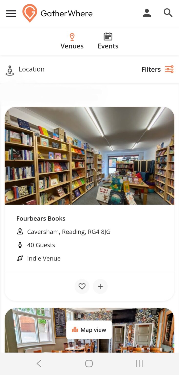 GatherWhere - Spaces for Small Groups, Meetups and Events